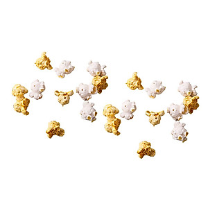20Pcs Artificial Popcorn Popcorn Mini Accents Miniature Resin Food Popcorn Figurines Advertising Photo Prop popcorn accessories,candy popcorn for Kitchen Accessories DIY Earring Bracelet Neacklace