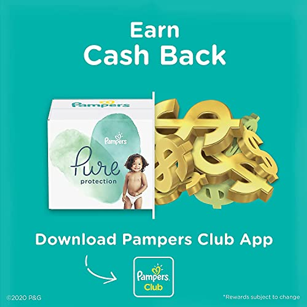 Pampers Pure Protection Diapers Size 0, 31 count - Disposable Diapers