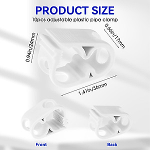 10Pcs Plastic Tubing Clamps 1/4" - 1/2" Adjustable Tube Clamp Laboratory Pinch Valve Flow Control Hose Clamp for Beer Bottle and Infusion Bottle