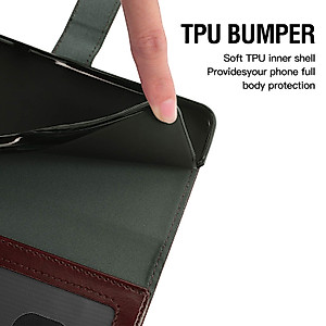 Asuwish Compatible with Xiaomi Redmi A1 Wallet Case Tempered Glass Screen Protector and Leather Flip Cover Card Holder Stand Cell Accessories Phone Cases for Redme 1A 2022 Women Men Brown