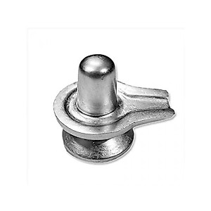 VRINDAVANBAZAAR.COM Parad/Mercury Shivling (20-25 Gram) Small Thumb Size- Vrindavan Bazaar