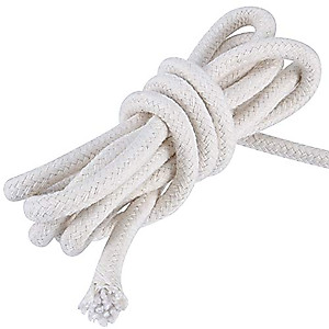 Natural Cotton Rope, ZEONHAK 1/4 Inch x 328 Feet White Clothesline Rope, All Purpose Braided Cord for Clothes Hanger Garden Flower Plant DIY Decoration