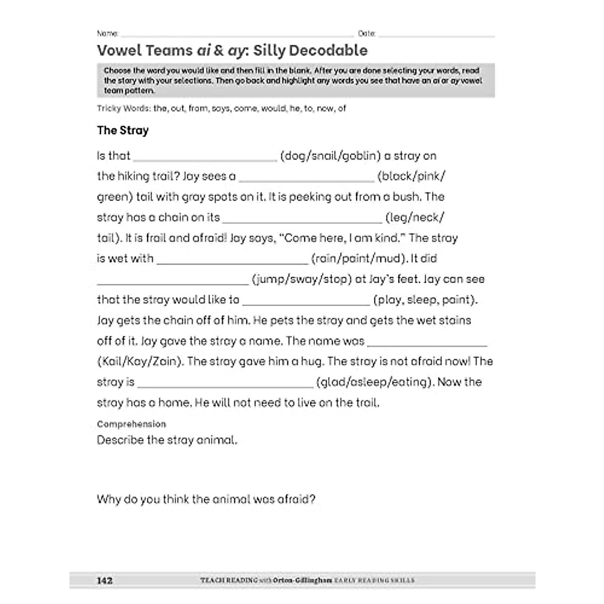 Teach Reading with Orton-Gillingham: Early Reading Skills: A Companion Guide with Dictation Activities, Decodable Passages, and Other Supplemental ... Struggling Readers and Students with Dyslexia
