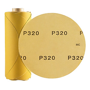 Shawya 100 PCS 6 Inch PSA Sanding Discs 320 Grit Sticky-Back Sandpaper Roll Adhesive Backed Sandpaper for DA Sander Self Stick Round Automotive Sandpaper