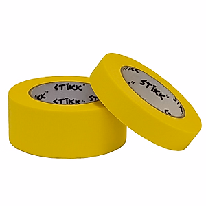 STIKK Painters Tape - 3pk Yellow Painter Tape - 1 inch x 60 Yards - Paint Tape for Painting, Edges, Trim, Ceilings - Masking Tape for DIY Paint Projects - Residue-Free Painting Tape