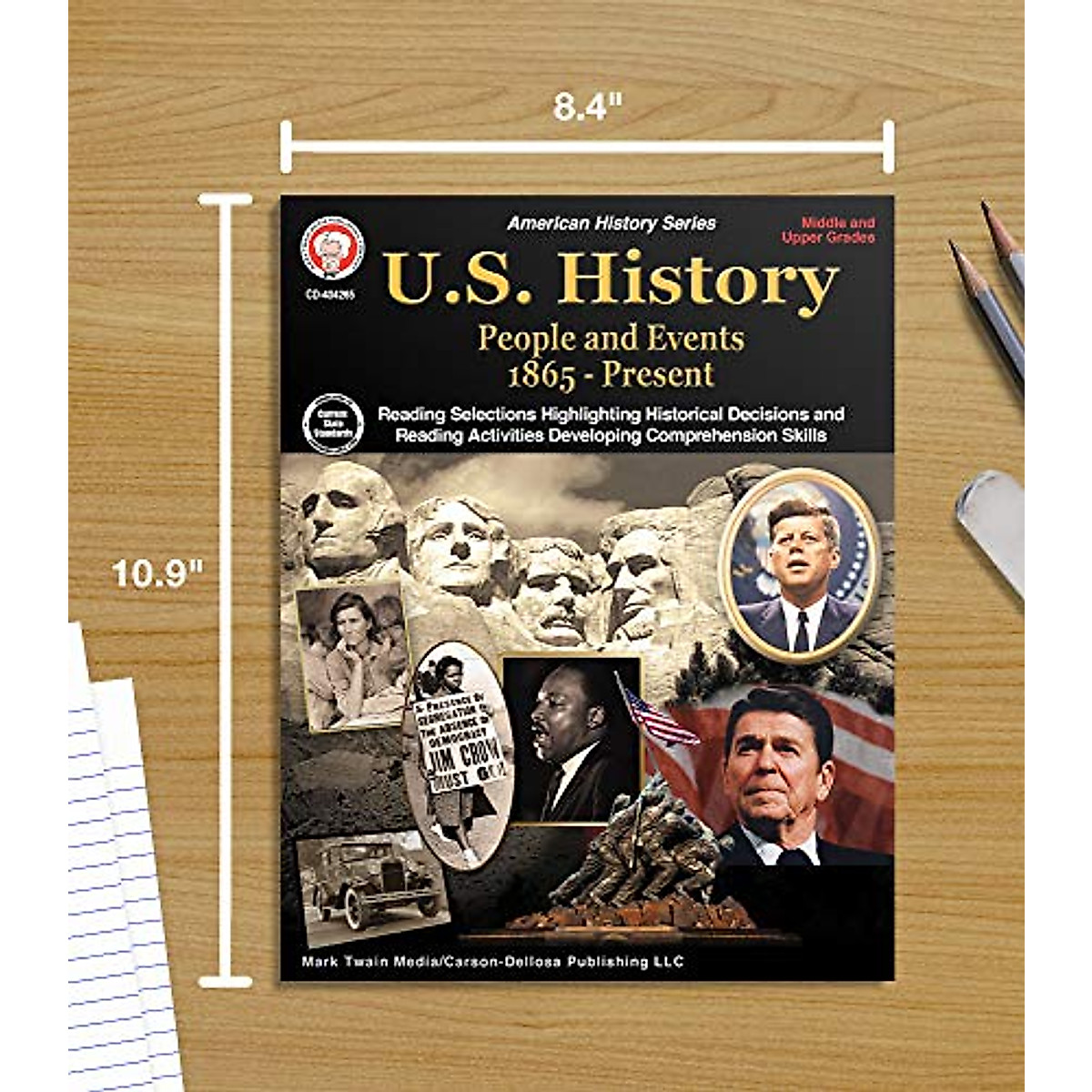 Mark Twain People and Events US History Workbook for Middle School, American History High School Books, Social Studies Classroom or Homeschool Curriculum