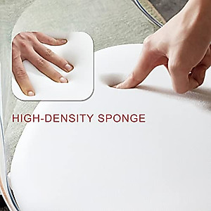 Ebullient Acrylic Clear Desk Chair Modern Home Office Ghost Chairs with Wheels Cute Armless Rolling Vanity Plastic Chair with Adjustable Height (Clear)