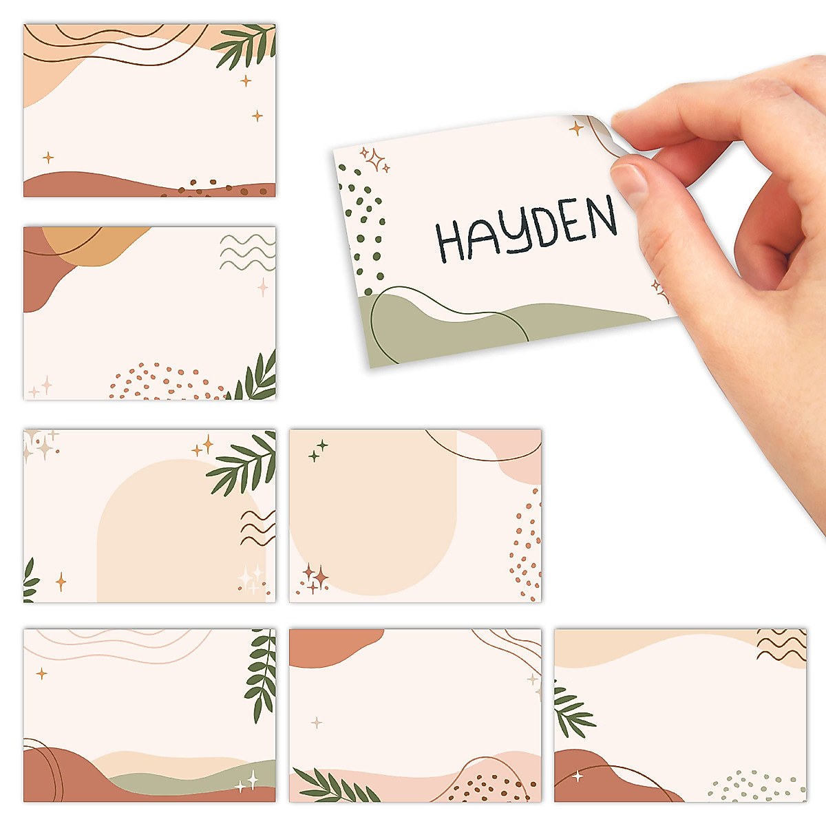 Cute Writable Name Tag Stickers – 56 Pack for Events