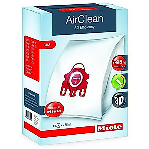 Miele FJM AirClean 3D Efficiency Vacuum Cleaner Bags - Includes 8 Genuine Air clean 2 Genuine Super Air Clean Filter + 2 Genuine Pre-Motor Protection Filters