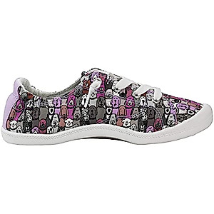 Skechers BOBS Women's Beach Bingo-Dog House Party Sneaker Lavender/Multi 9 Wide
