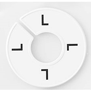 NAHANCO CWBKIT1 White Round Clothing Size Divider with Black Print for Home or Clothing Store, XS-XL, Kit of 10 (5 Sizes of 2 Each)