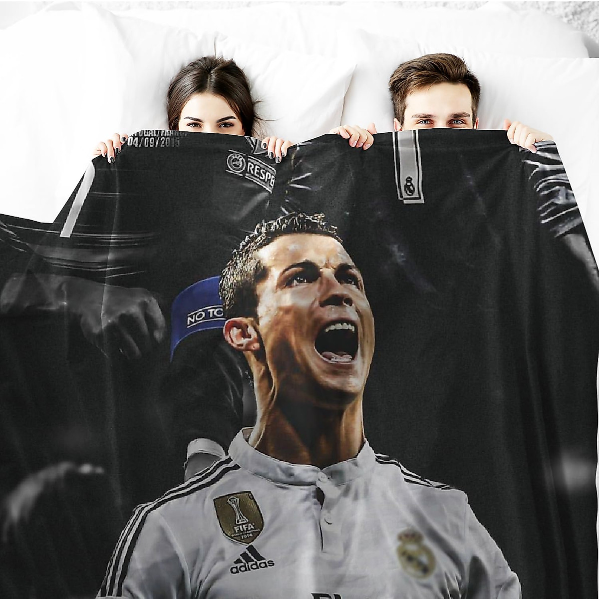 50''x60'' Flannel Football Player Blankets, Cozy Plush Throw Football Player Soft Blankets for Bedding Sofa and Travel Reserve air Conditioning Blanket Boys Girls Birthday Gifts