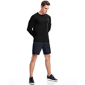 Base Layer Men Long Sleeve Shirt(Black,L)