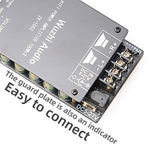 200W Bluetooth Amplifier Board TPA3116,DAMGOO 100W+100W Audio Amp Board with LC Filter Technique,Dual Channel DC8-24V,Password Free Connect to Phone Quietly