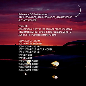 Relay Assembly for Boat Power Trim and Tilt Relay Assy 3 Pin Assembly DC-12V Replace 61A-81950-01-00 61A-81950-00-00 61A819500000 61A819500100