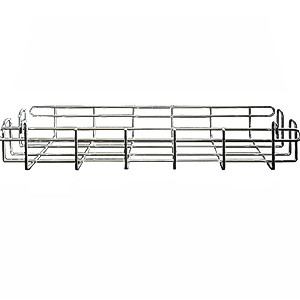 SI Shelving Inc. 5-1/8"d x 22-1/8"w x 3-7/8"h Chrome Wire Utility Bin - Wire Shelving Organizer for Spices Utensils Supplies and Tools