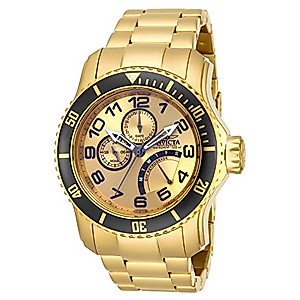 Invicta Men's 15343 Pro Diver 18k Gold Ion-Plated Stainless Steel Watch