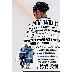 Valporia to My Wife Blanket Gifts for Wife from Husband Unique Wife Gifts from Husband Romantic Mothers’ Day Valentines’ Day Birthday Anniversary for Wife Stocking Stuffers for Wife