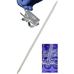 LevGo® 17231 Micro Antistatic smartSpatula® Disposable Multipurpose Laboratory Spatula, PP, 140 x 3.5 mm (300 spatulas per Pack). Look for The V at The Neck.