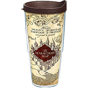 Tervis Harry Potter The Marauder's Map Made in USA Double Walled Insulated Tumbler Travel Cup Keeps Drinks Cold & Hot, 24oz, Classic
