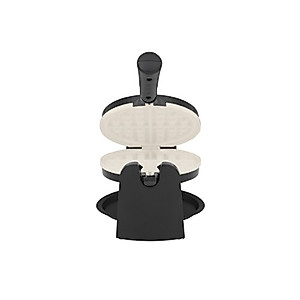 Oster Titanium-Infused DuraCeramic Flip Waffle Maker, Black (CKSTWFBF10W-TECO)