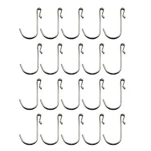 YHXiXi 20PCS Stainless Steel Silver Hanging Sink Grid Hook Wire Rack Hook Clip-on Hook for Kitchen,Bedroom,Office,Wire Shelf