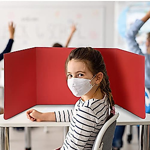 Desk Dividers for Students Privacy Boards Classroom Privacy Folders for Student Desks Testing Privacy Panel Partitions Study Carrel Desk Trifold Privacy Panel for Student, 4 Colors (32 Pieces)