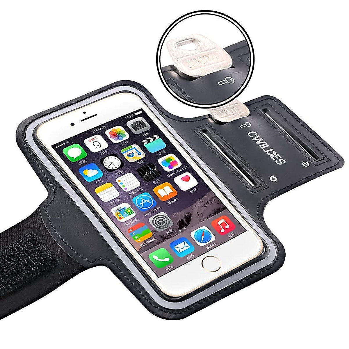 Waterproof Sports Armband Phone Running and Sports Holder Exercise Compatible for iPhone Xs Max XR 12/11/8/7 Plus, Up to 6 Inch (Grey)