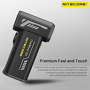 Nitecore CW20 Pocket Photography Fan with Flat Nozzle, Round Nozzle, Storage Case