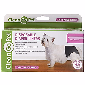 Clean Go Pet Light Disposable Diaper Liner, 22-Pack
