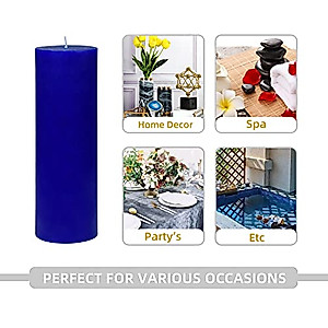 Zest Candle 3 x 9 Inch Blue Pillar Candle, 3" D x 9" H, Blue