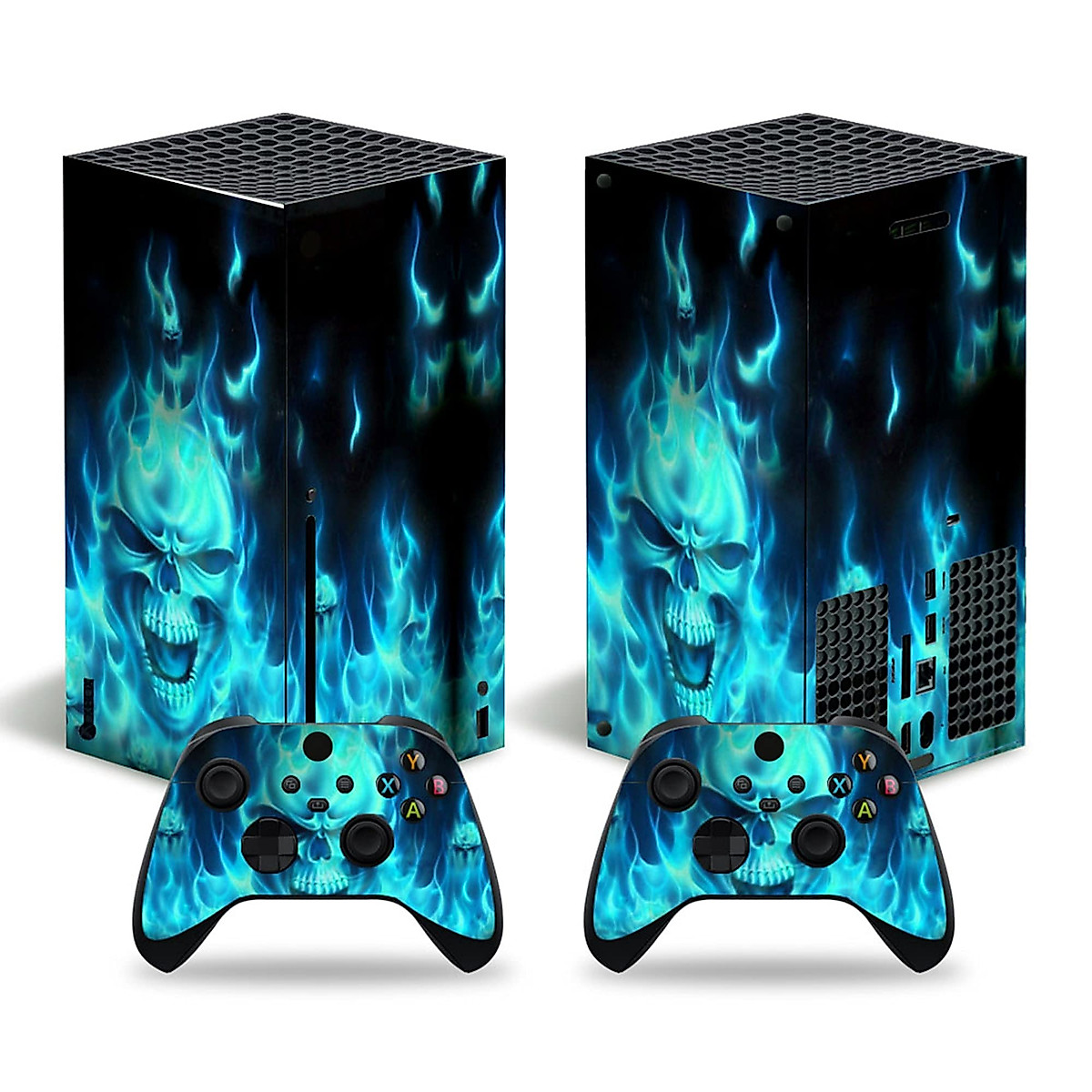 Mcbazel Skin Stickers for Xbox Series X, Full Body Protective Vinyl Skin Decal Cover for Xbox Series X Console and Controllers - Skull