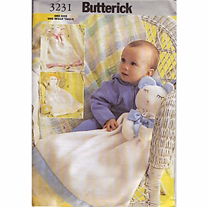 Butterick 3231 Sewing Pattern Baby Blankets