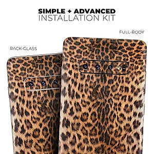 DesignSkinz Mirrored Leopard Hide Protective Vinyl Decal Wrap Skin Cover Compatible with The Samsung Galaxy S20 (Screen Trim & Back Glass Skin)