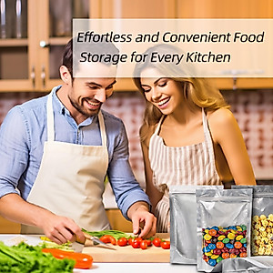 Wisesorb 1 Quart 90 Packs Mylar Bags For Food Storage, 7"x 10" Mylar Bags With Window, Freeze Dried Candy Bags, Reusable Storage Bags For Food, Mylar Food Storage Bags for Long Term Food Storage