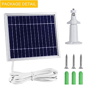 iTODOS Solar Panel for SimpliSafe Outdoor Camera, 11.8Ft Outdoor Power Charging Cable and Adjustable Mount,Weatherproof Aluminum Alloy Material
