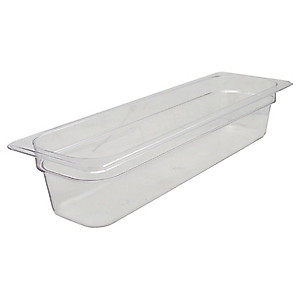 Camwear Half Size Clear Polycarbonate Long Food Pan