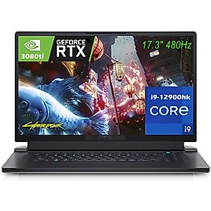 SHOXLAB NewDell_Alien.Ware X17 R2 Gaming Laptop, [RTX 3080ti, Core i9-12900HK], 17.3-inch FHD 480Hz 3ms Display, 32GB RAM, 2TB SSD, RTX 3080ti 16GB GDDR6, USB-C, Killer Wi-Fi 6, Win 11 H, Supported