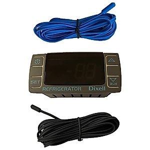 New Dixell Model: XR03CX-4N0F1 Digital Temperature Control Panel Thermostat with 2 Temperature Sensor Probes Included 120v / Technician Ready by Xiltek… Gray
