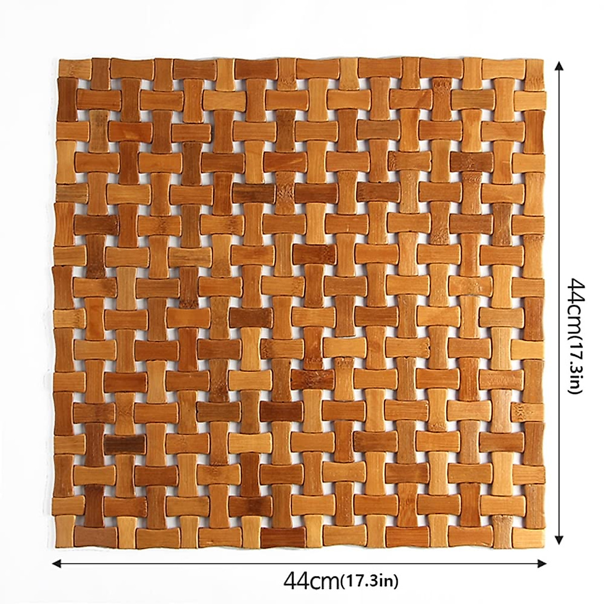 Muellery Cooling Natural Bamboo Seat Pad Chair Car Seat Summer Breathable 17.4in(44cm) TPYU59991