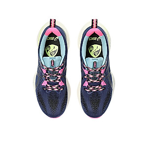 ASICS Women's Gel-Cumulus 25 Trail Shoes, 7.5, Nature Bathing/Lime Green