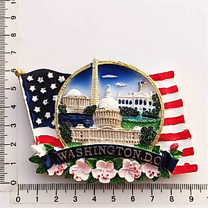 Washington D.C. Captal of USA Fridge Magnet Travel Souvenir Gift Collection Home & Kitchen Decoration Magnetic Sticker America Refrigerator Magnet