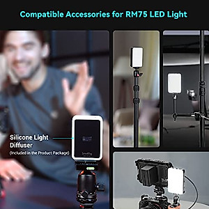 SmallRig RM75 RGB Video Light, RGBWW Full Color Portable LED Light Panel, 4,000mAh Battery, 2500-8500K, CRI96, TLCI 98, Magnetic Attraction and App, for Vlogging Photography