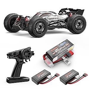 HYPER GO H16PL 1/16 RTR Brushless RC Buggy, Fast RC Cars for Adults, Max 38 mph Racing High Speed RC Car (2 x 2S Batteries and 1 x 3S Lipo Battery included, 3S charging cable included)
