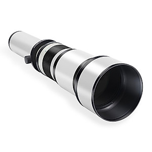 JINTU 650-1300mm f/8 Manual Telephoto Zoom Lens + T-Mount for Canon EOS Rebel SL2 SL1 T3 T3i T4i T5 T5i T6 T6i T6s T7 T7i 4000D 850D/SL3/SL2 6D Mark II/5D Mark IV/90D/80D/77D DSLR SLR Cameras