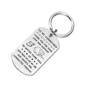 ABNTY Thank You Godmother Gifts Keychain, Godmother Gifts from Godchild, Godmother Proposal Gift, Christmas Gifts