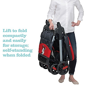 Disney Baby Mickey Mouse Simple Fold LX Travel System, Lift to fold compactly in Less Than a Second for Easy Storage; self-Standing When Folded, Mickey Blogger