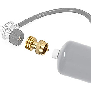 YOUHO 1lb Propane Tank Adapter for Disposable Throwaway Cylinder, 1lb to 20lb Adapter Designed for 20 or 30 Pound LP Gas Bottle or BBQ Grill Propane Tree