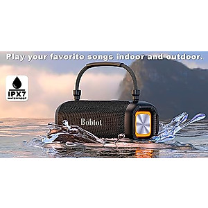 Bluetooth Speaker Portable Waterproof Speakers, Wireless Microphone IPX7 60W RGB Light Bass Stereo Sound for Outdoor, Small & Big Home Party Speaker