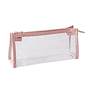 VICKO Clear Pencil Case,Transparent Pencil Pouch Large Capacity Cute Pencil Case Stationery Pen Case Pencil Bag Cosmetic Makeup Toiletries Organizer for Girls and Adults